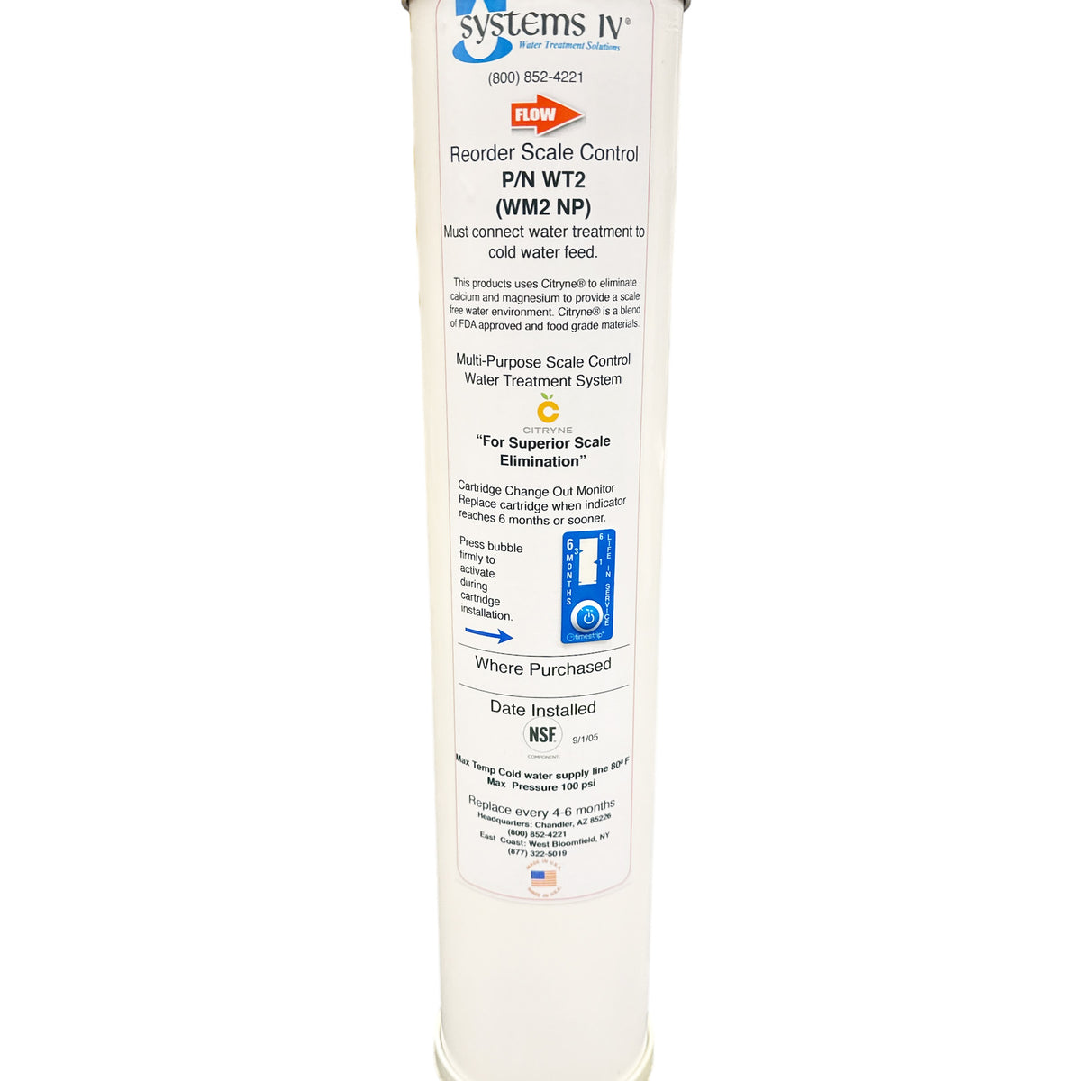 WT2-WM2R, WaterMaster 2 - Stage 2, Citryne® Scale Control – Filterchoice